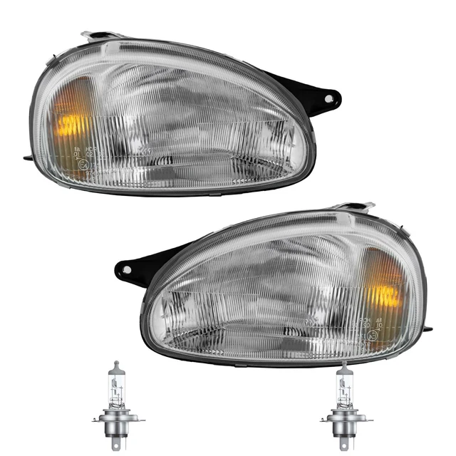 FAROS HALÓGENOS SET H4 para Opel Combo Corsa B Caja Inclusive Lámparas ...