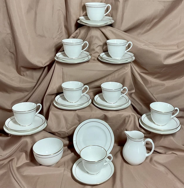 ROYAL WORCESTER BONE China Contessa 8 x Tea Trios/Tea Set £59.00 ...