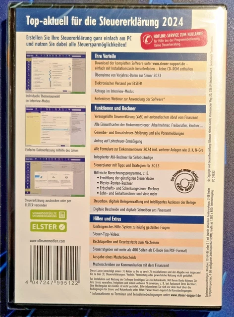 ALDI STEUER 2024 Steuererklärung in 2025 für 2024 NEU ovp. ungeöffnet versiegelt EUR 6,90 ...