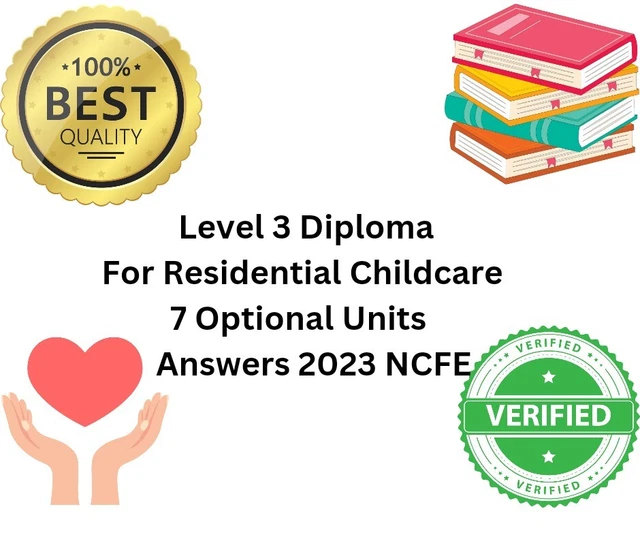 LEVEL 3 RESIDENTIAL Childcare Diploma ALL Optional Units 2023/2024 NCFE ...