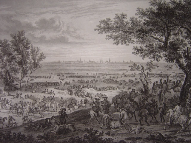 GRANDE GRAVURE DU Siège de DOUAI en 1667 Roi de France Louis XIV EUR 14 ...