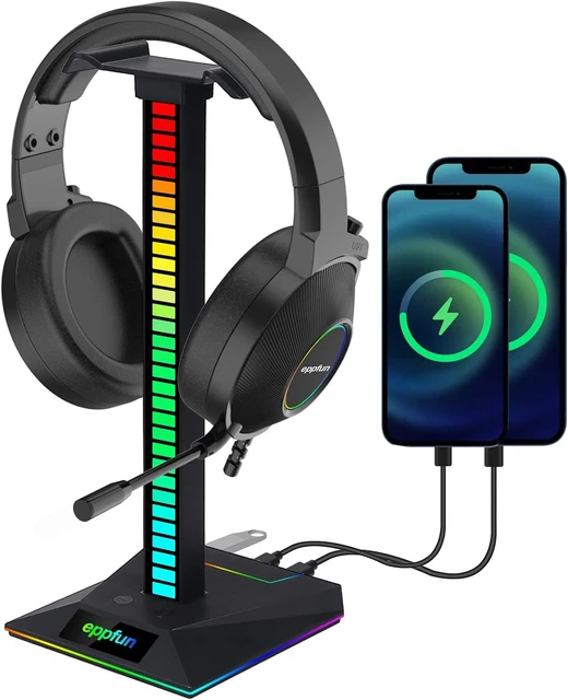 SUPPORTO PER CUFFIE, Porta Cuffie Gaming LED RGB PC Supporto Cuffie Da ... SUPPORTO PER CUFFIE, Porta Cuffie Gaming LED RGB PC Supporto Cuffie Da ...