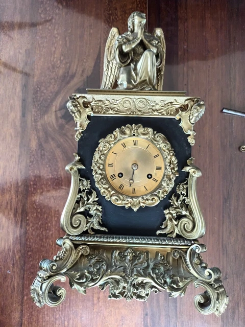 ANCIENNE CLOK CARILLON pendule horloge cartel religieuse funéraireen ...