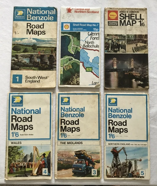 OLD PAPER ROAD maps - 6 in total £10.00 - PicClick UK