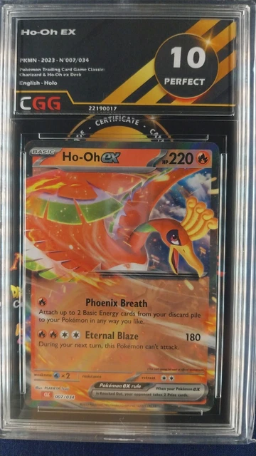 HO-OH EX CGG 10 Perfect ENGLISH Pokemon CLC Charizard Ho-Oh 007/034 ...