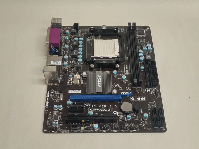 MSI NF725GM-P43 AMD Socket AM3 DDR3 SDRAM Desktop Motherboard £120.95 ...