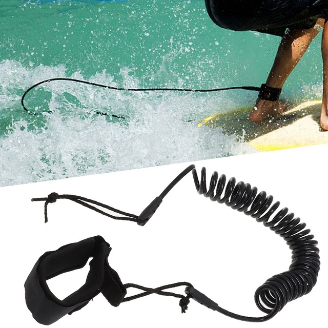 10FT COILED SU P Leash Stand Up Paddle Board Surfboard Leash Leg Rope ...