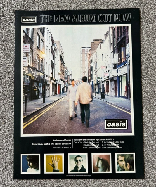 RARE COLLECTABLE 1995 Magazine Advert Picture Oasis Whats The Story Ad ...
