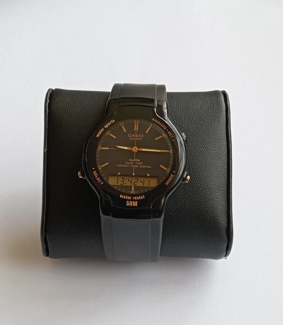 CASIO ALARM DUAL-TIME ANALOGUE/DIGITAL QUARTZ WATCH (1990's VINTAGE ...