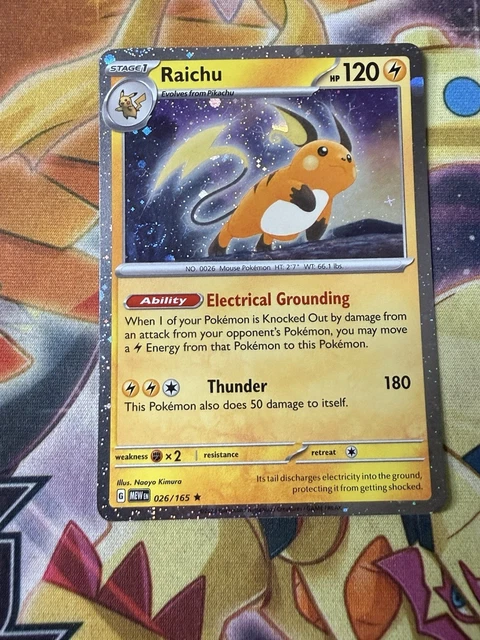 RAICHU 🌀SWIRL🌀 026/165 Cosmos Holo 151 Sam’s Club Exclusive Promo NM (1 ...