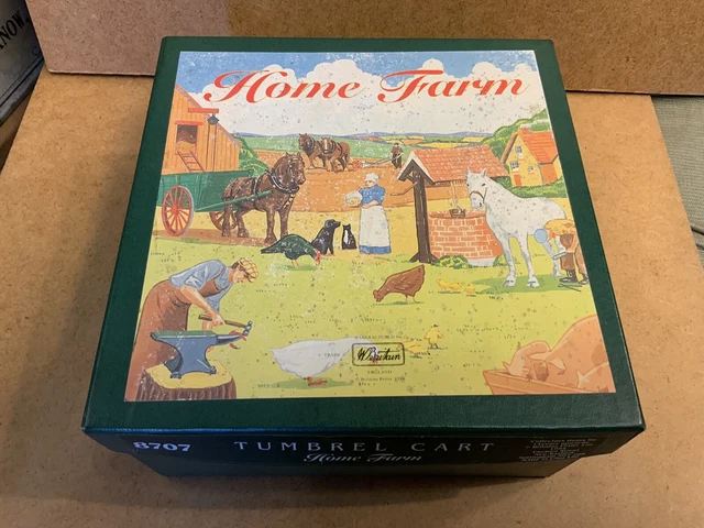 BRITAINS 8707 HOME Farm Tumbrel Cart With Horse & Farmer MIB New Made ...