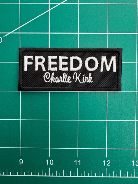 BIKER PATCHES - Freedom Charlie Kirk Rectangle Patch - 3.50"X1.25" £7. ...