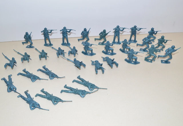 VINTAGE MPC CIVIL WAR Toy Soldiers Metallic Blue 1960s 1970s Antique 31 ...