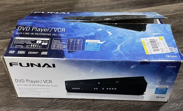 FUNAI DV220FX4 DVD / VCR Player VHS 4 Head / Line-In Recording New/Open ...