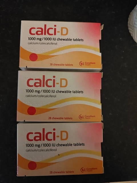 CALCI D CALCIUM Chewable Tablets 3x28 Tablets ( 3 Boxes) £16.13 ...