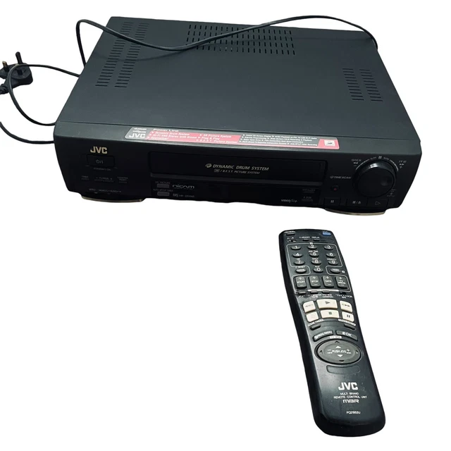 JVC HR-DD845EK VHS VCR Video Cassette Recorder Black & Remote Turns on ...