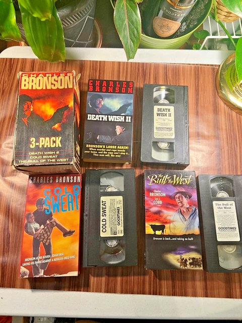 CHARLES BRONSON 3-PACK VHS Death Wish II Cold Sweat The Bull Of The ...