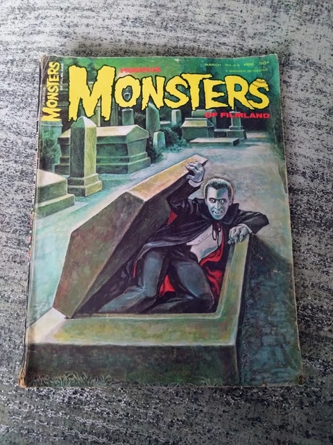 FAMOUS MONSTERS OF Filmland issue 43 vintage horror Warren magazine ...