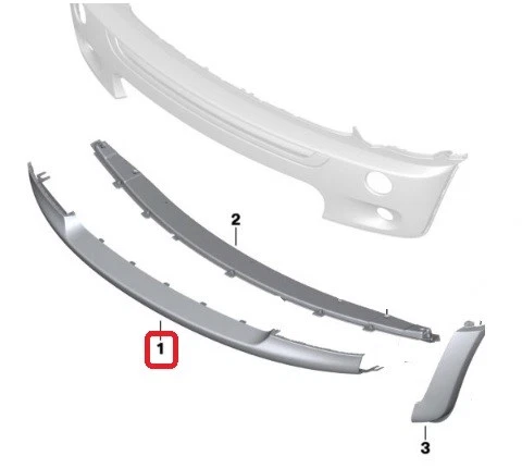 MINI NEW COOPER S R53 Front Bumper Lower Spoiler Splitter Trim 1479088 ...