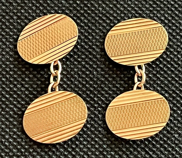 9CT GOLD PAIR of Cufflinks Fully Hallmarked £198.32 - PicClick UK