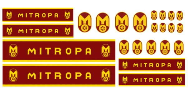 MITROPA DEUTSCHE REICHSBAHN DR Aufkleber Decals Sticker DDR LGB PIKO ...