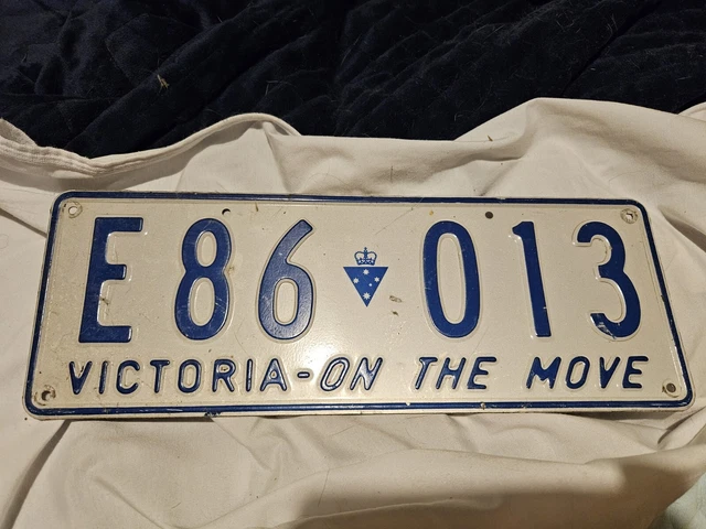 LICENCE / NUMBER Plate Victoria Collectable E86 013 $9.00 - PicClick AU