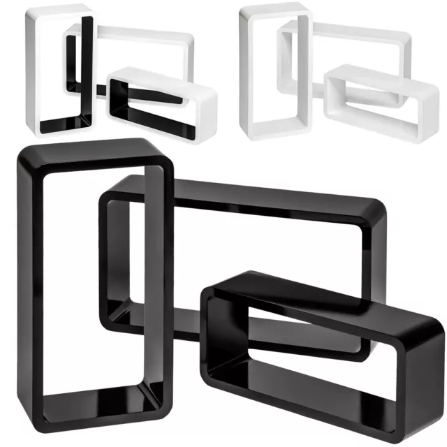 3er Set Wandregal Hängeregal Regalwürfel Cube Lounge Cd Bücher Regal