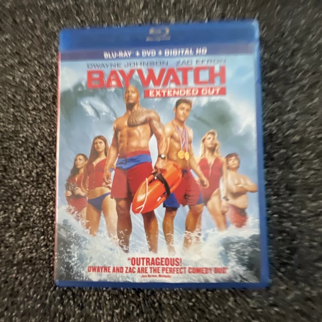 BAYWATCH BLU-RAY ZAC Efron Dwayne Johnson coupe étendue film ex ...