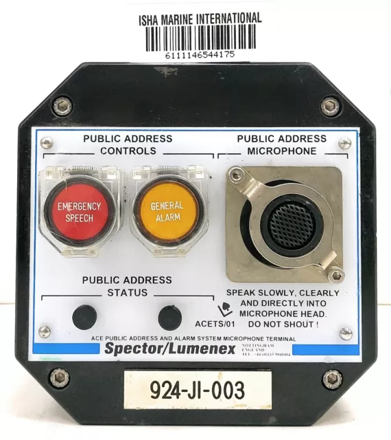 SPECTOR LUMENEX SYSTEM ACET 600 Adaptable Communication Moteur Terminal ...