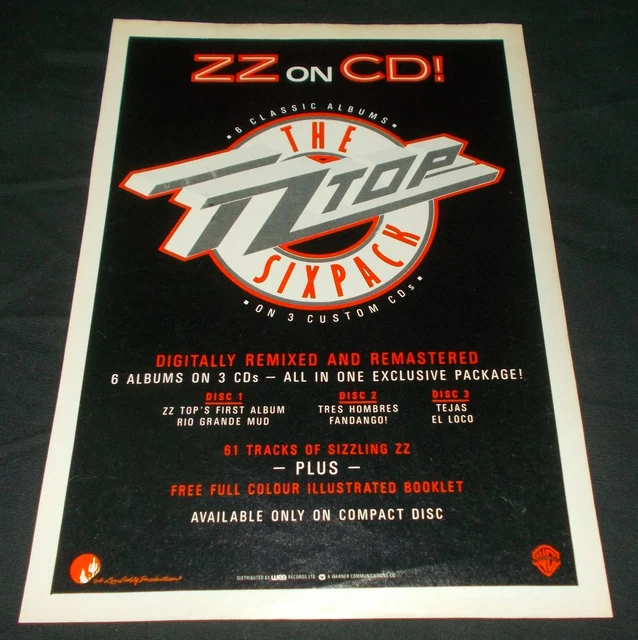 ZZ TOP - The Six Pack (Original Magazine Album Advertisement) EUR 2,88 ...