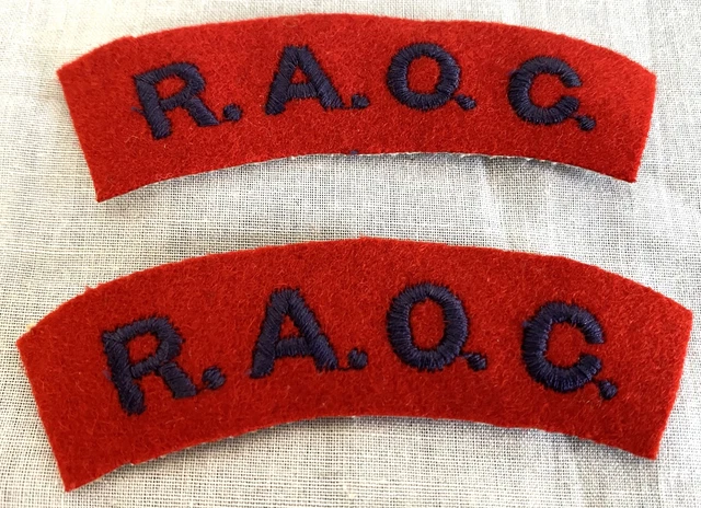 BRITISH MILITARY ISSUE R.A.O.C. Royal Army Ordnance Corps Fabric Rank ...