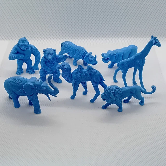 KELLOGGS COCO KRISPIES Light Blue Zoo Animals full Set of 8 Cereal ...