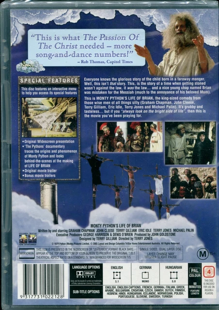 MONTY PYTHON'S LIFE of Brian (1979) DVD R4 Brand New / Sealed $9.00 ...