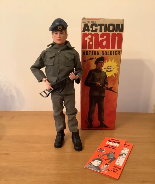 VINTAGE PALITOY ACTION Man, 1970 Blonde Flock Hair Action Soldier ...