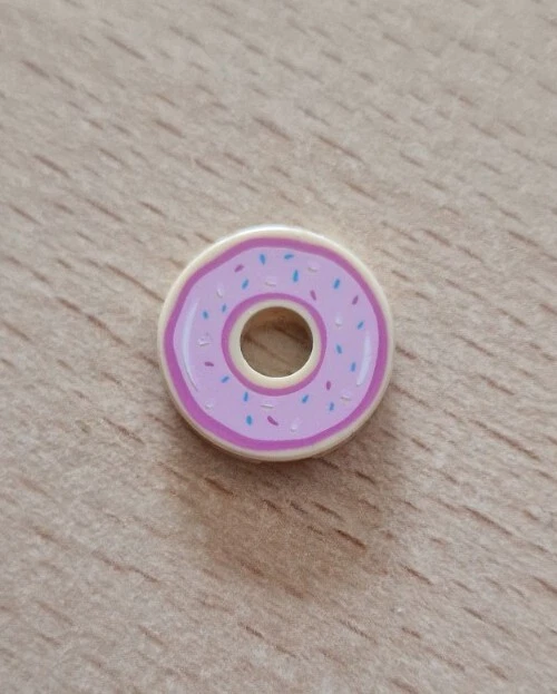LEGO PIASTRELLE MARRONI Rotonde 2x2 con Gelo e Spruzzi Rosa Foro ...