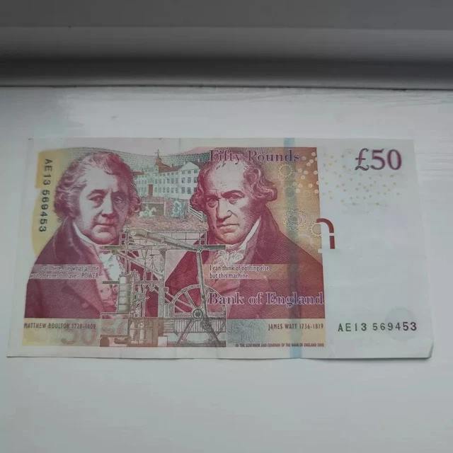 COLLECTABLE OLD PAPER £50 Note BANK OF ENGLAND SERRIES AE13 569453 £78. ...