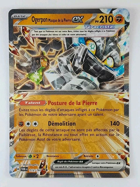 CARTE OGERPON EX 112/167 Pokémon Mascarade Crépusculaire EV06 Neuve TWM ...