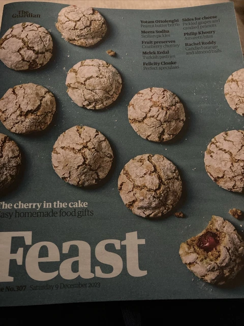 FEAST GUARDIAN COOK magazine 9 December 2023 Ottolenghi rachel roddy ...