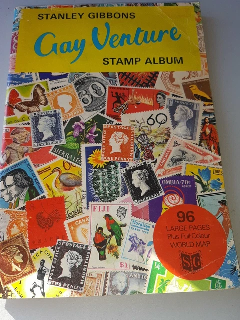 VINTAGE 1970S STANLEY Gibbons Gay Venture Stamp Album 1972+ 400 Stamps ...