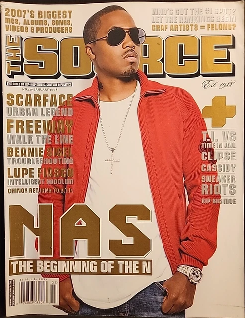 THE SOURCE HIP-HOP Magazine #217 January 2008 NAS Scarface Freeway ...