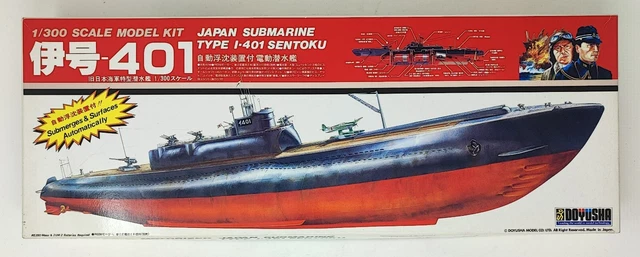 DOYUSHA 1/300 JAPAN Submarine Type I-401 Sentoku Motorized Plastic ...