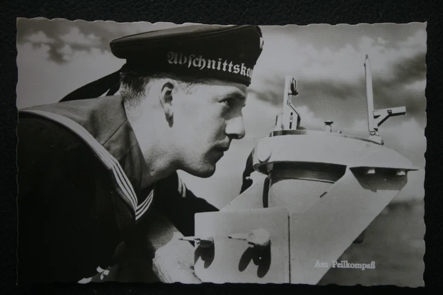 FOTO AK UNSERE BUNDESWEHR ca 1960 Schiff MATROSE Peilkompass Marine ...