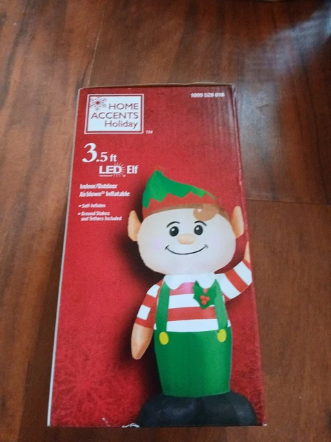 HOME ACCENTS HOLIDAY 3.5 ft. LED Lights Christmas Airblown Inflatable ...