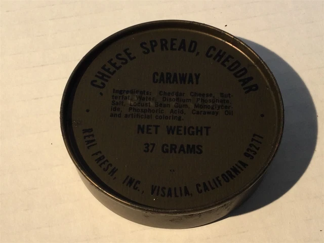 VIETNAM ERA ARMY Rations - Cheese Spread Cheddar Caraway $12.00 ...