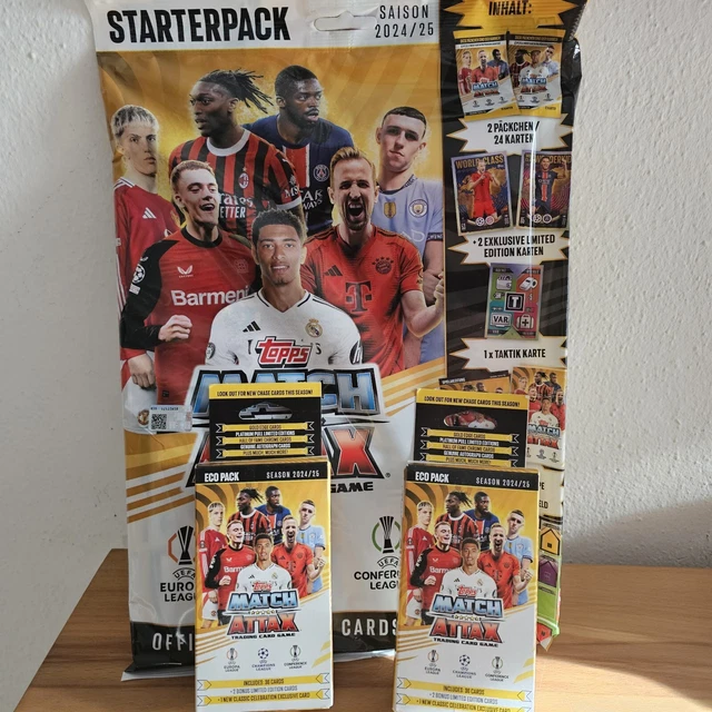 TOPPS MATCH ATTAX 24/25 Champions League 2024/2025 1x Starterpack + 2x Eco Pack EUR 19,95 ...