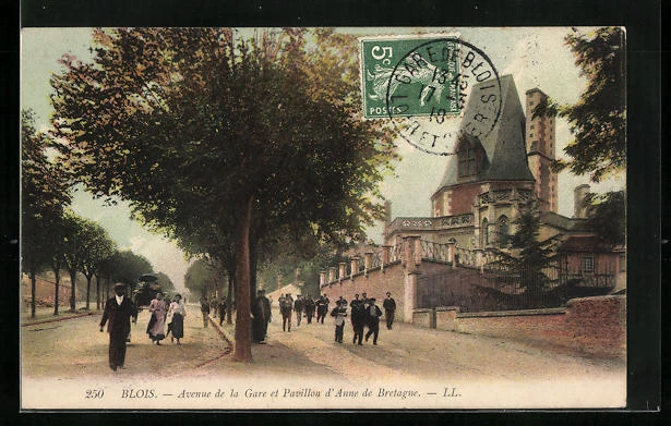 CPA BLOIS, AVENUE de la Gare et Pavillon d´Anne de Bretagne 1918 EUR 7 ...