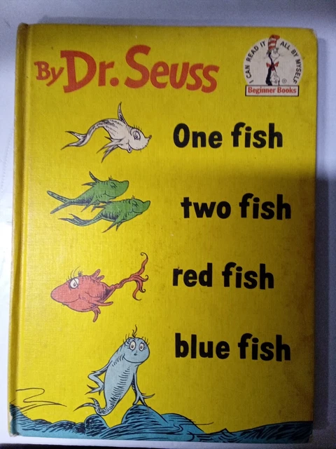 VINTAGE DR SEUSS un poisson deux poissons poisson rouge poisson bleu ...