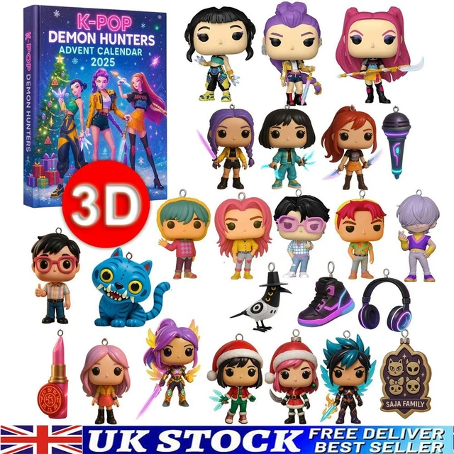 2025 DEMON HUNTER Advent Calendar Blind Box Christmas Tree 3D PVC ...
