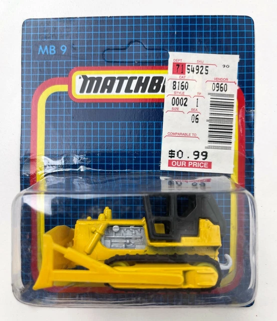 MATCHBOX - MB9 - Caterpillar D9 Tractor - 1987 Short Blue Card - New ...
