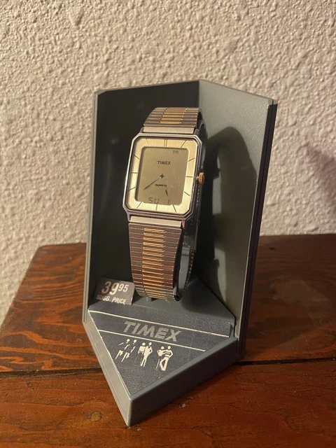 MONTRE POUR HOMME Rare Vintage TIMEX Z Cell LCD Illusion Alarme Jour ...